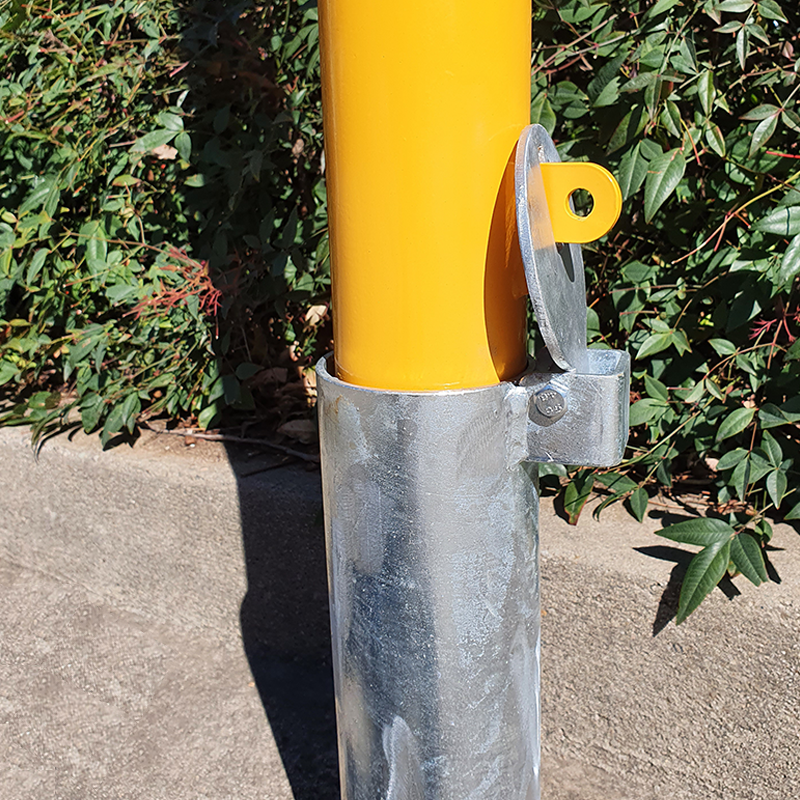 Removable Bollards : Value Defender Removable Bollard - Padlocked